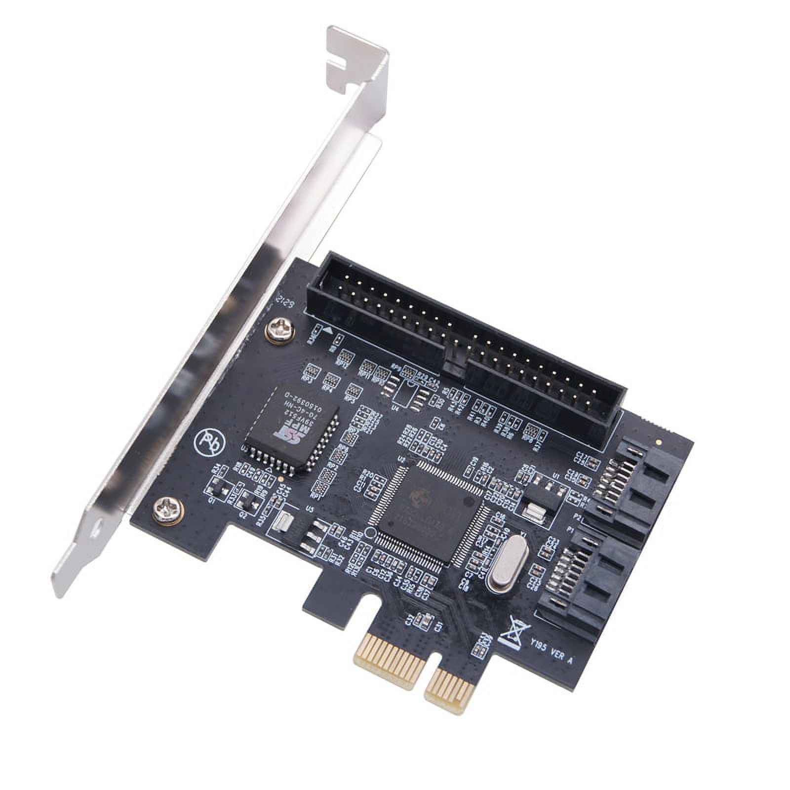 HOT Desktop PCI E Graphics Card to 2 Port SATA Adapter IDE Expansion 3. ...