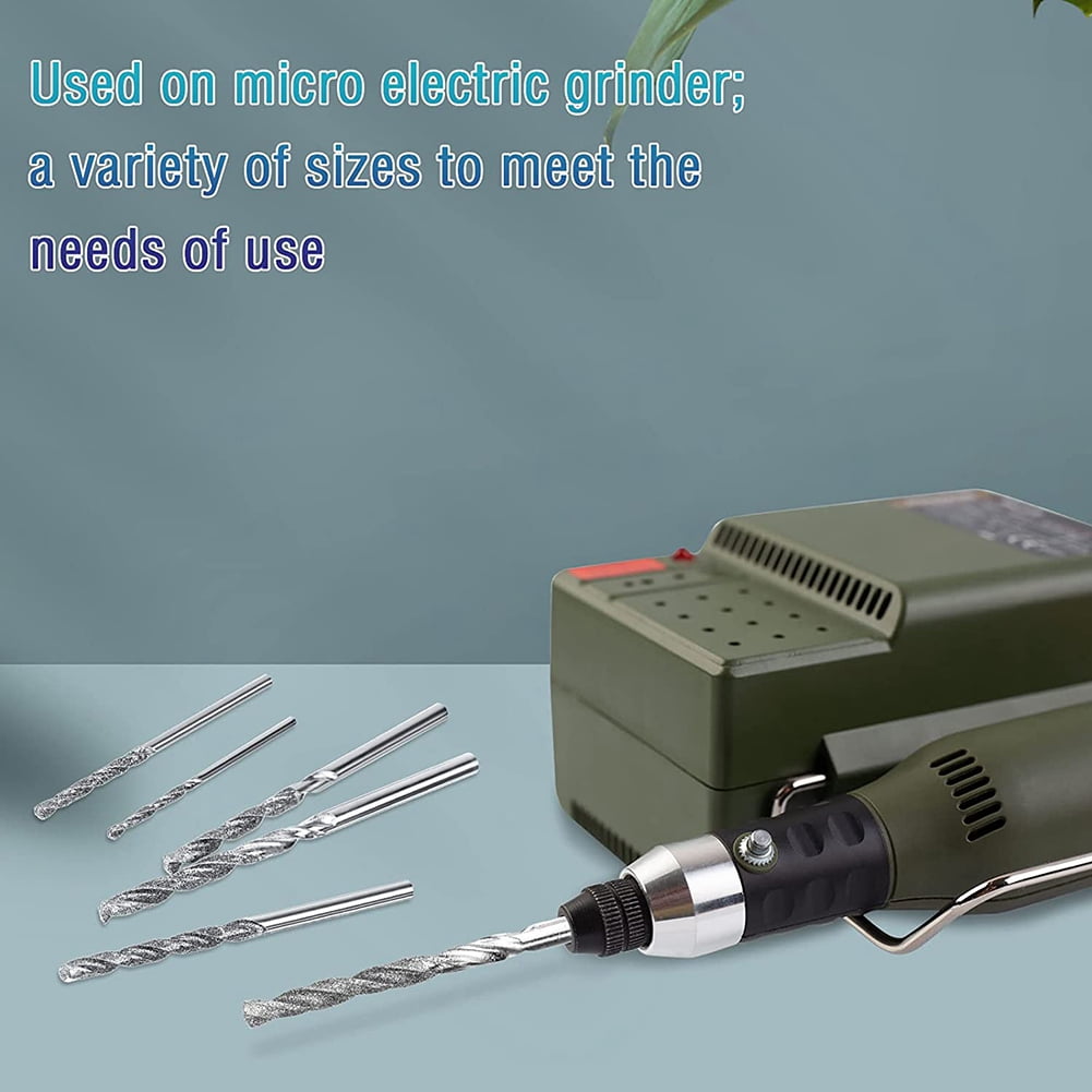 HOT! Diamond Drill Bit Set 20 Pieces 4 Sizes 1mm 1.5mm 2mm 2.5mm Twist ...