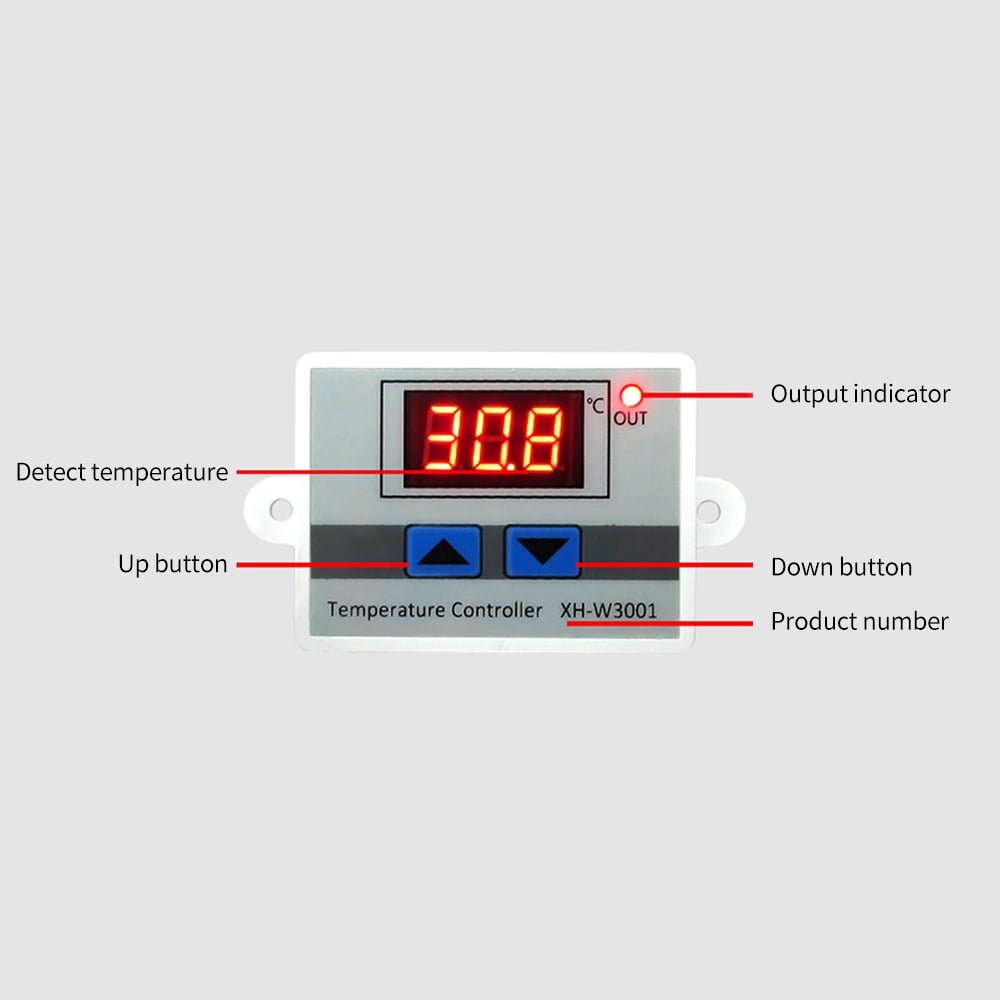 HOT! Digital Temperature Controller Display Thermostat Control Switch ...
