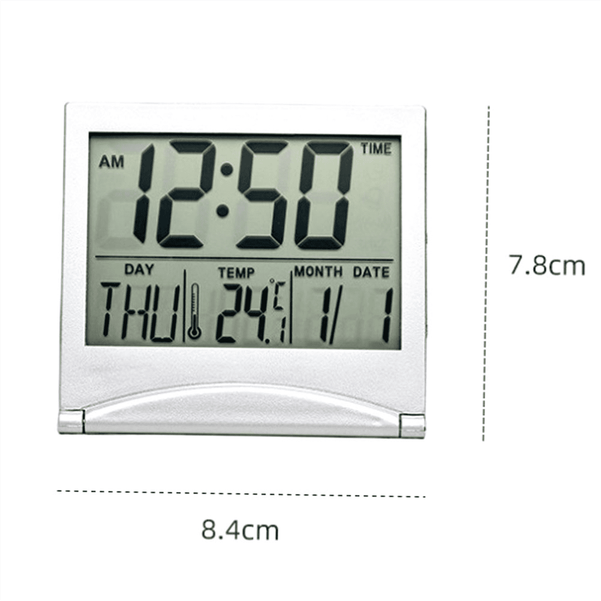 HOT! Digital Travel Alarm Clock - Foldable Calendar Temperature Timer ...