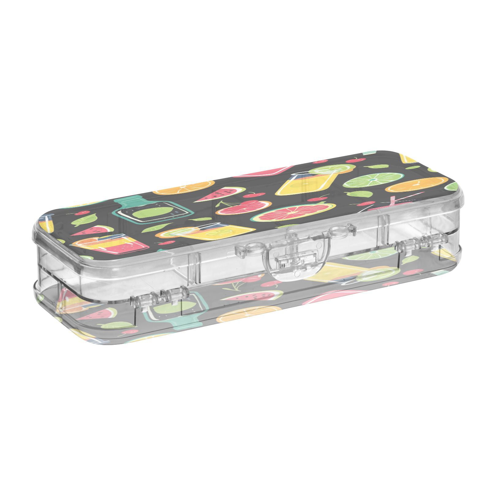 HOT! Double Layer Clear Pencil Box (6 Compartments) - 21.2" Large ...