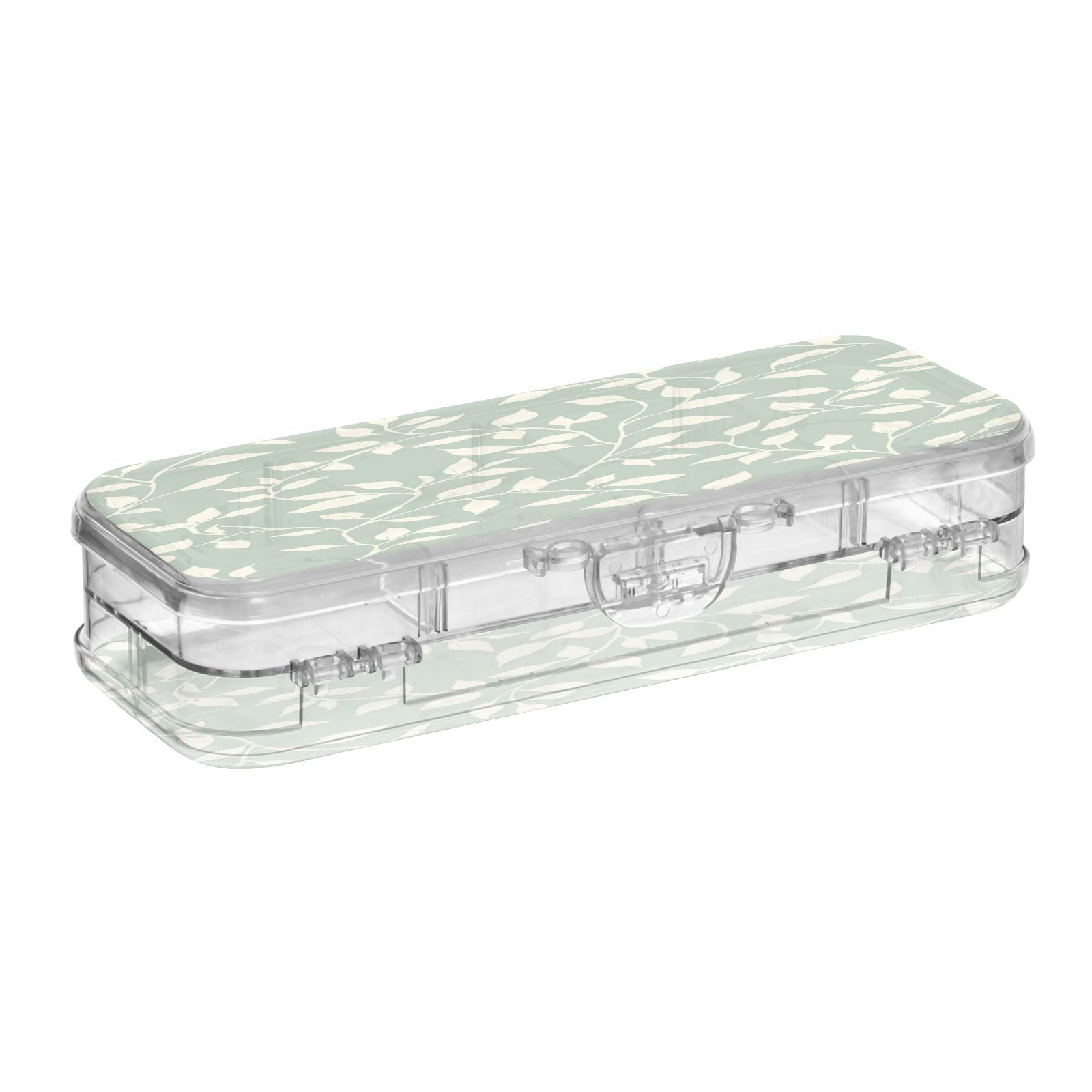HOT! Double Layer Clear Pencil Box (6 Compartments) - 21.2" Large ...