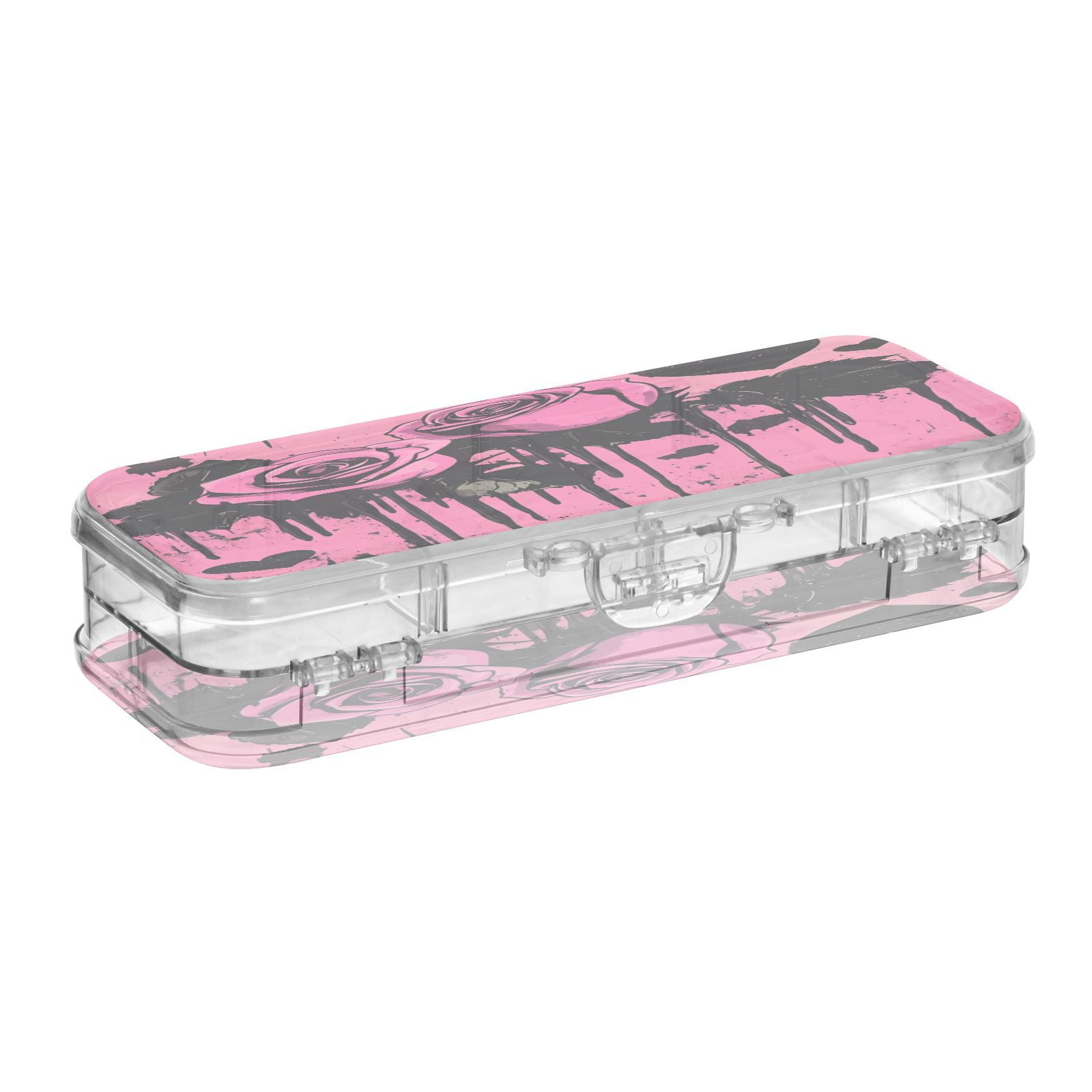 HOT! Double Layer Clear Pencil Box (6 Compartments) - 21.2" Large ...