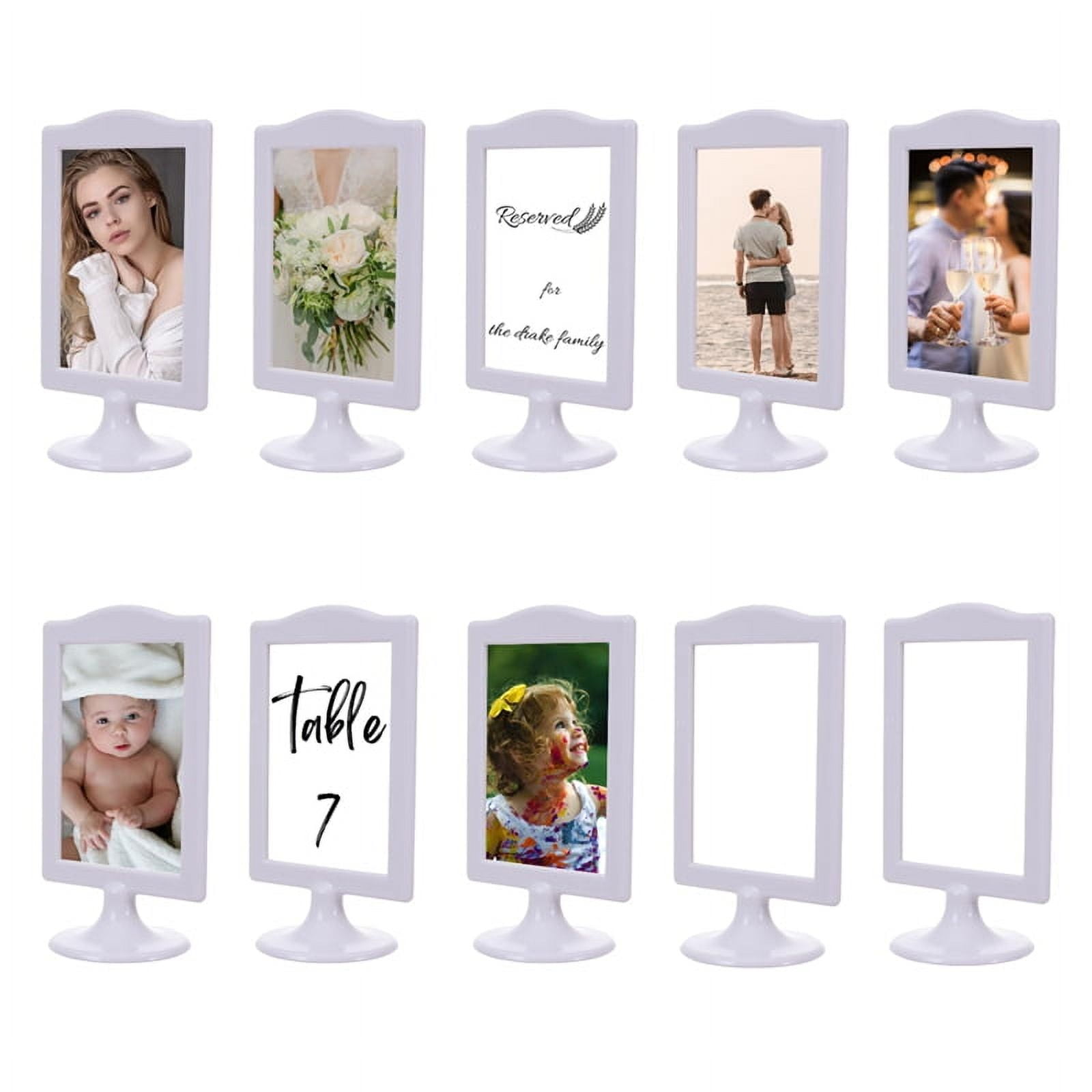 HOT Double Sided Standing Picture Frames 4x6 Inch 2 Side Pedestal ...