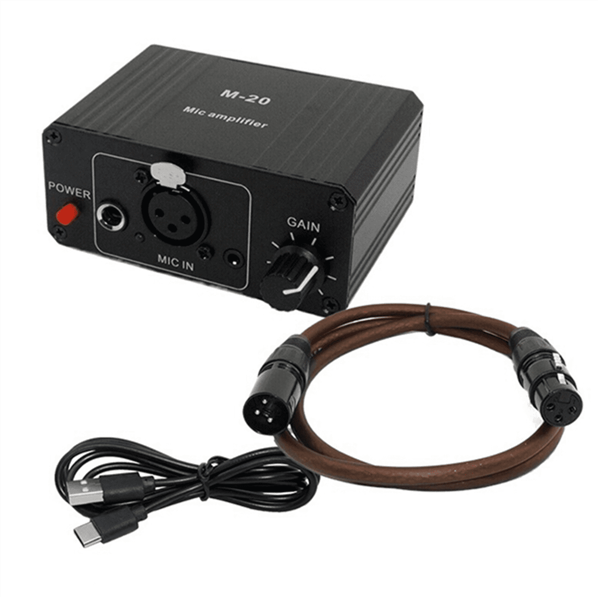 HOT Dynamic Microphone Condenser Mic Amplifier M-20 Audio 48V Phantom ...