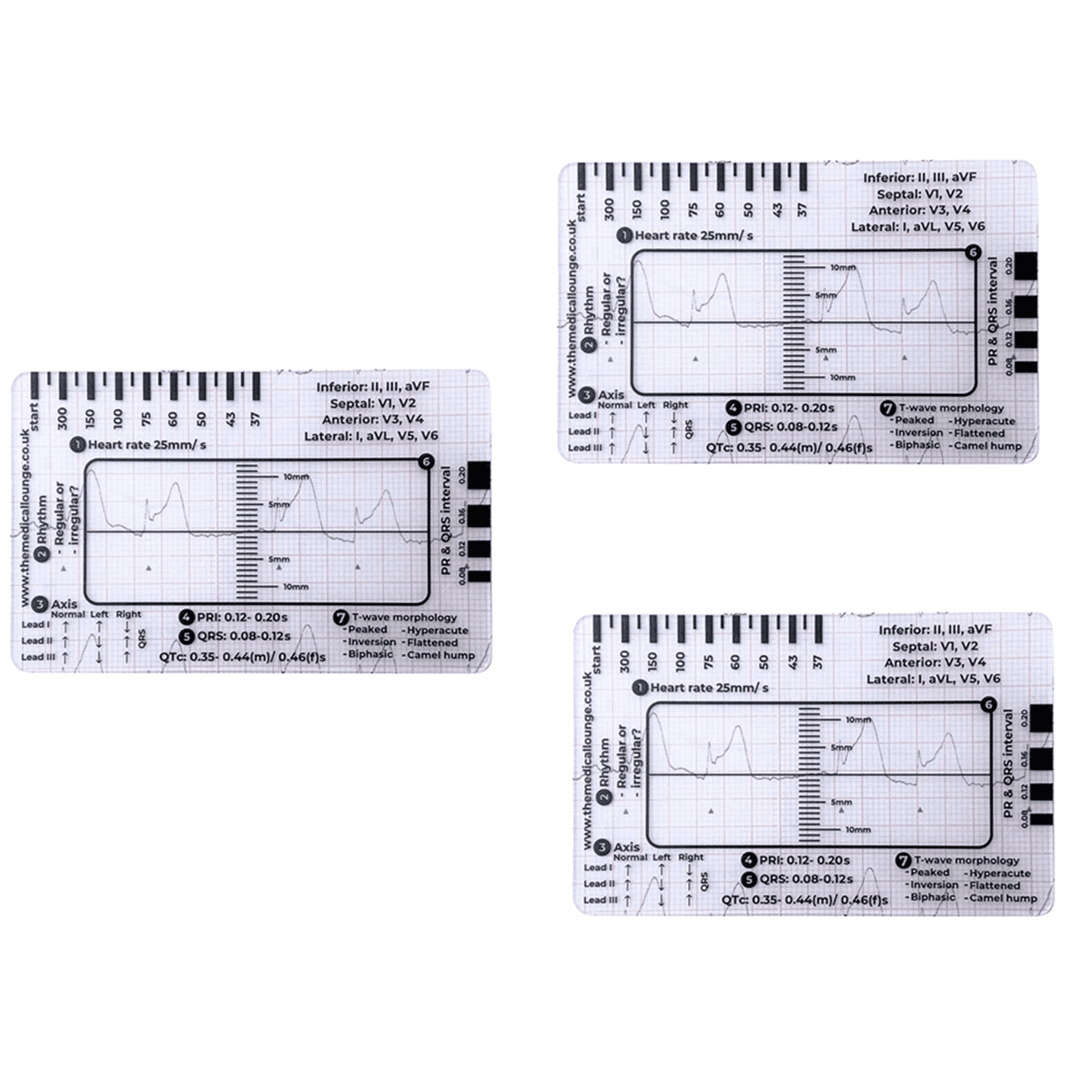 HOT! ECG 7 Step Ruler, Ruler Plastic Measuring Tool, for ECG/EKG ...