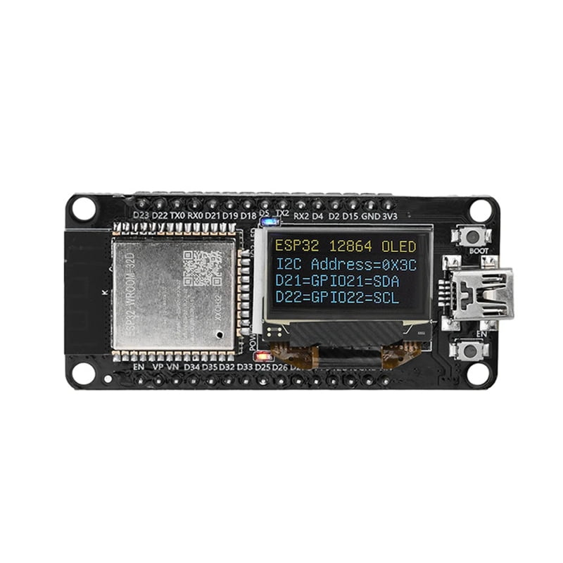 HOT! ESP32 ESP-WROOM-32D WIFI Bluetooth Development Board CH340 with 0. ...