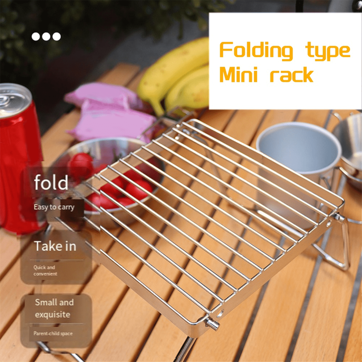 HOT! Folding Campfire Grill Portable StainlessSteel Camping Grate Gas ...