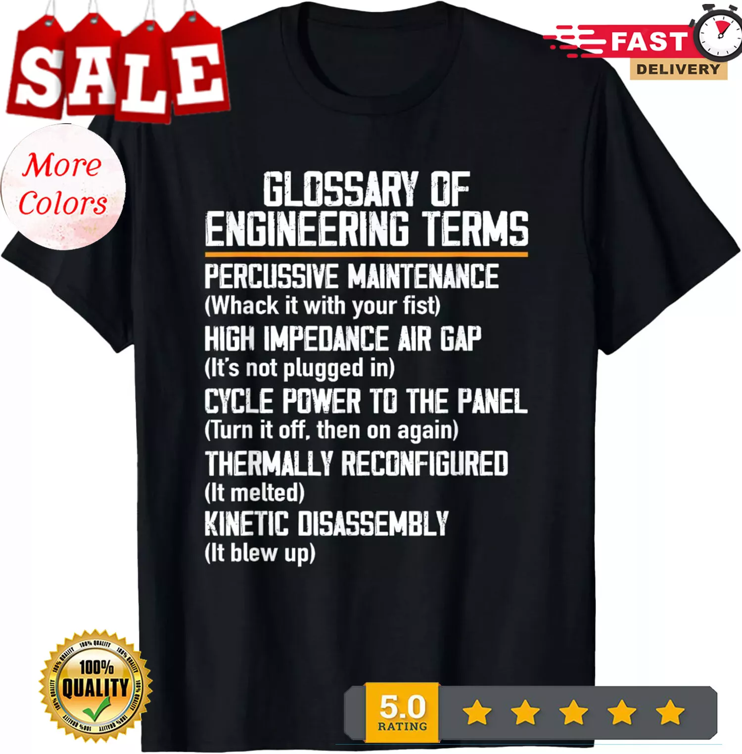 HOT-Funny Glossary of Engineering Terms For Engineering Student Unisex ...