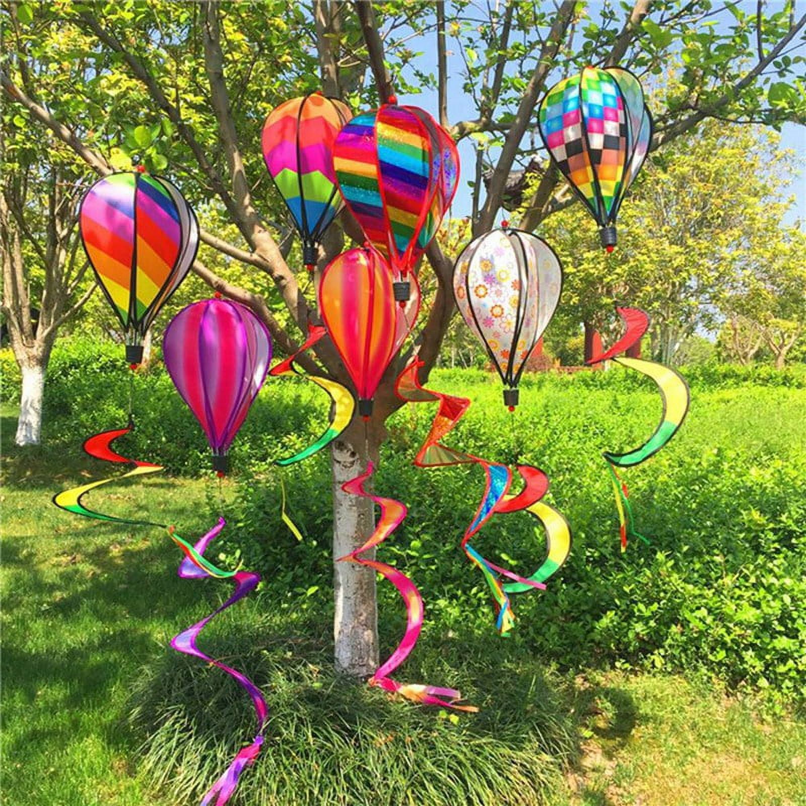 HOT! Garden Spring Hot Air Balloon Pendant Rotating Windmill Hanging ...