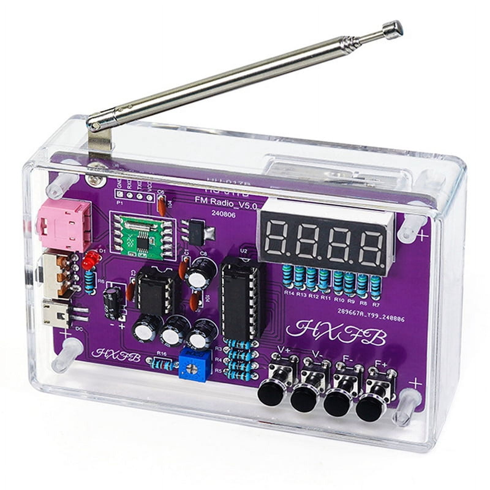 HOT! HOT! -017B DIY FM Radio Electronic Kit Adjustable Frequency 87 ...