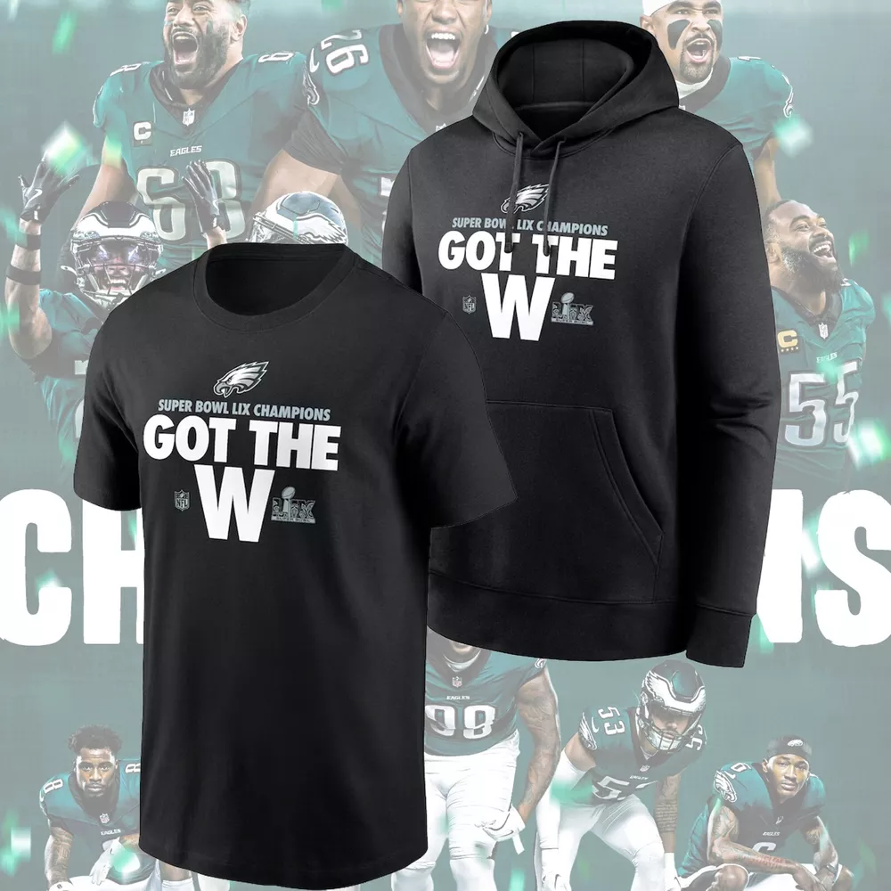 HOT HOT ! Philadelphia Got the W Super Bowl LIX Champions FREE Ship ...