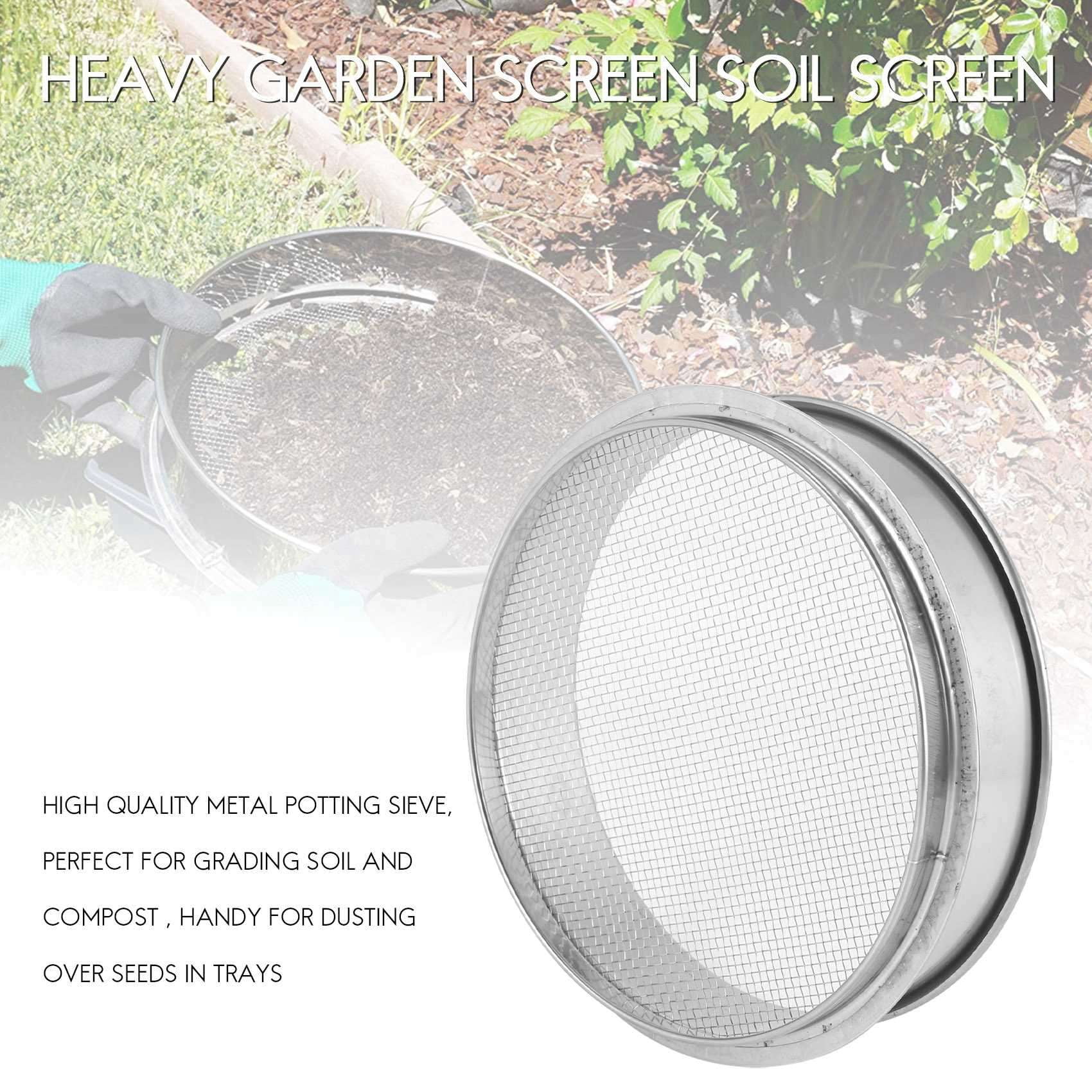 HOT! Heavy Duty Garden Riddle Sieve Mesh Soil Sift Compost Seed Tray ...