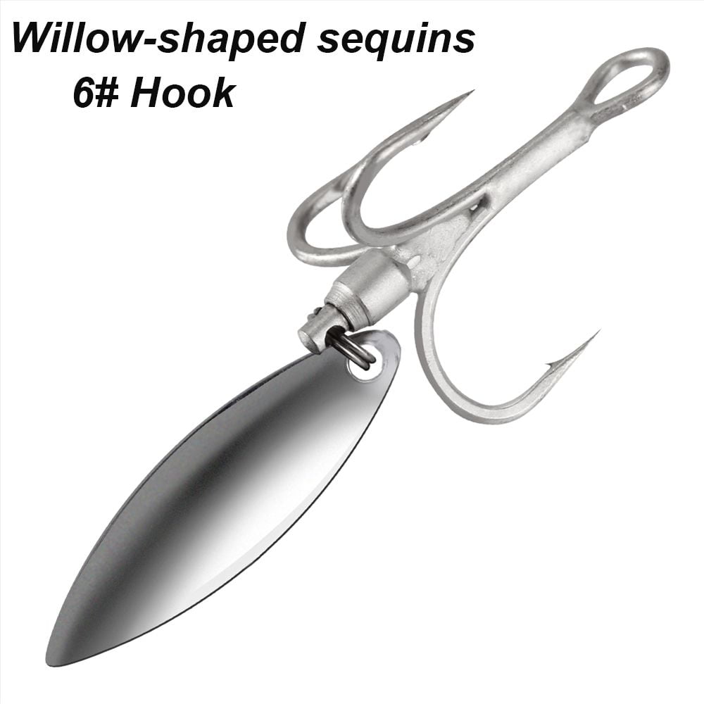 HOT High Quality Sharp Lure Turn Ring Sequins Jigging Bait Carbon Steel Fishing Hook with Sequin ...