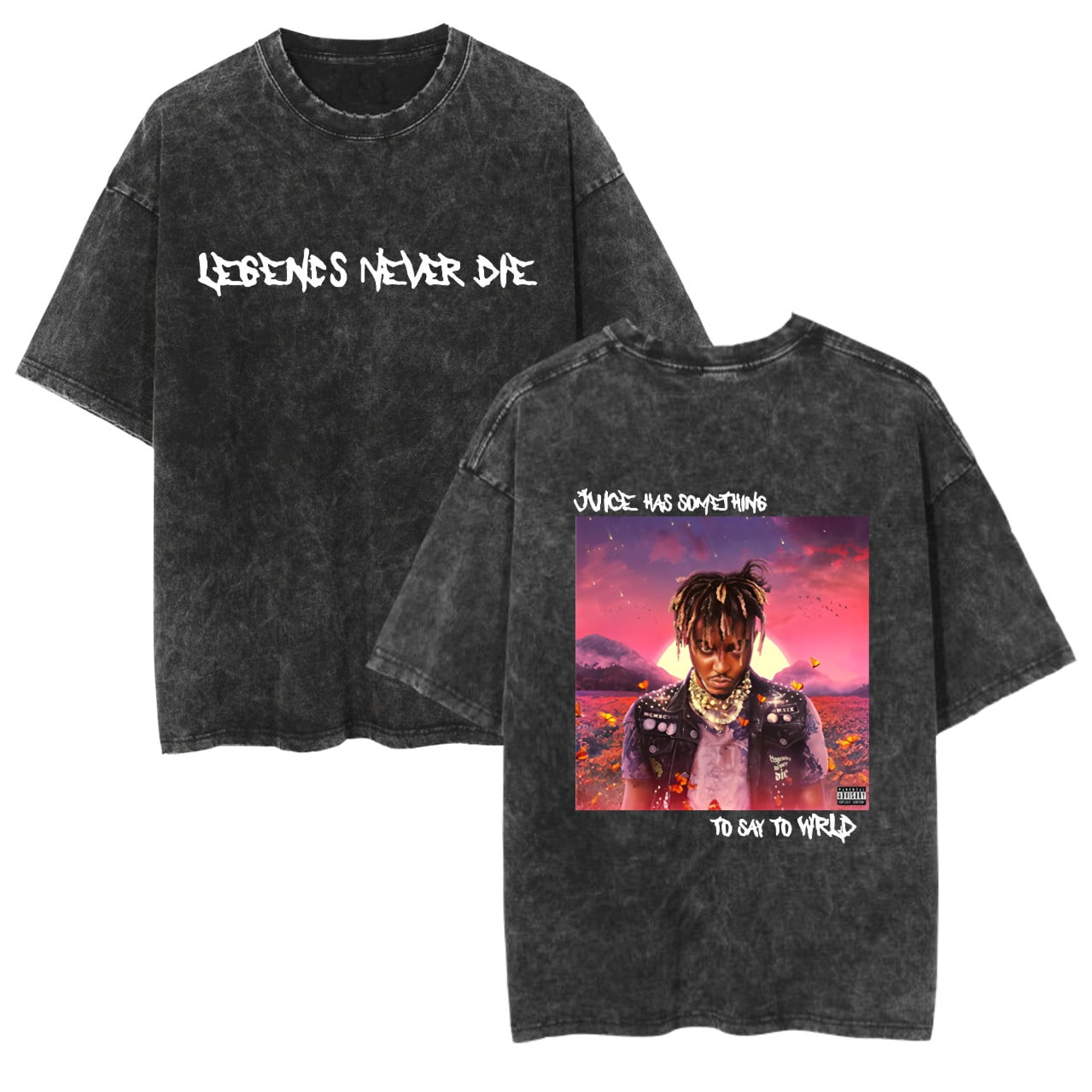 HOT Hip Hop Rapper Graphic Tee Juice wrld vintage washed 100%cotton ...