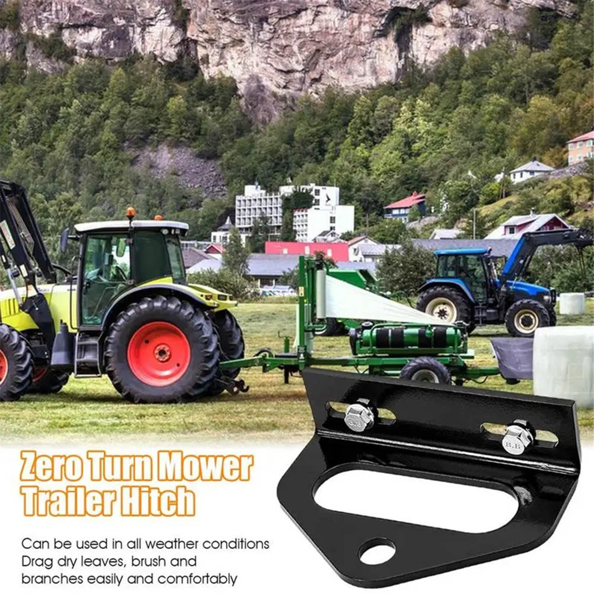 HOT! Hitch Mower Lawn Trailer Zero Turn Tractor Towing Kit Universal ...