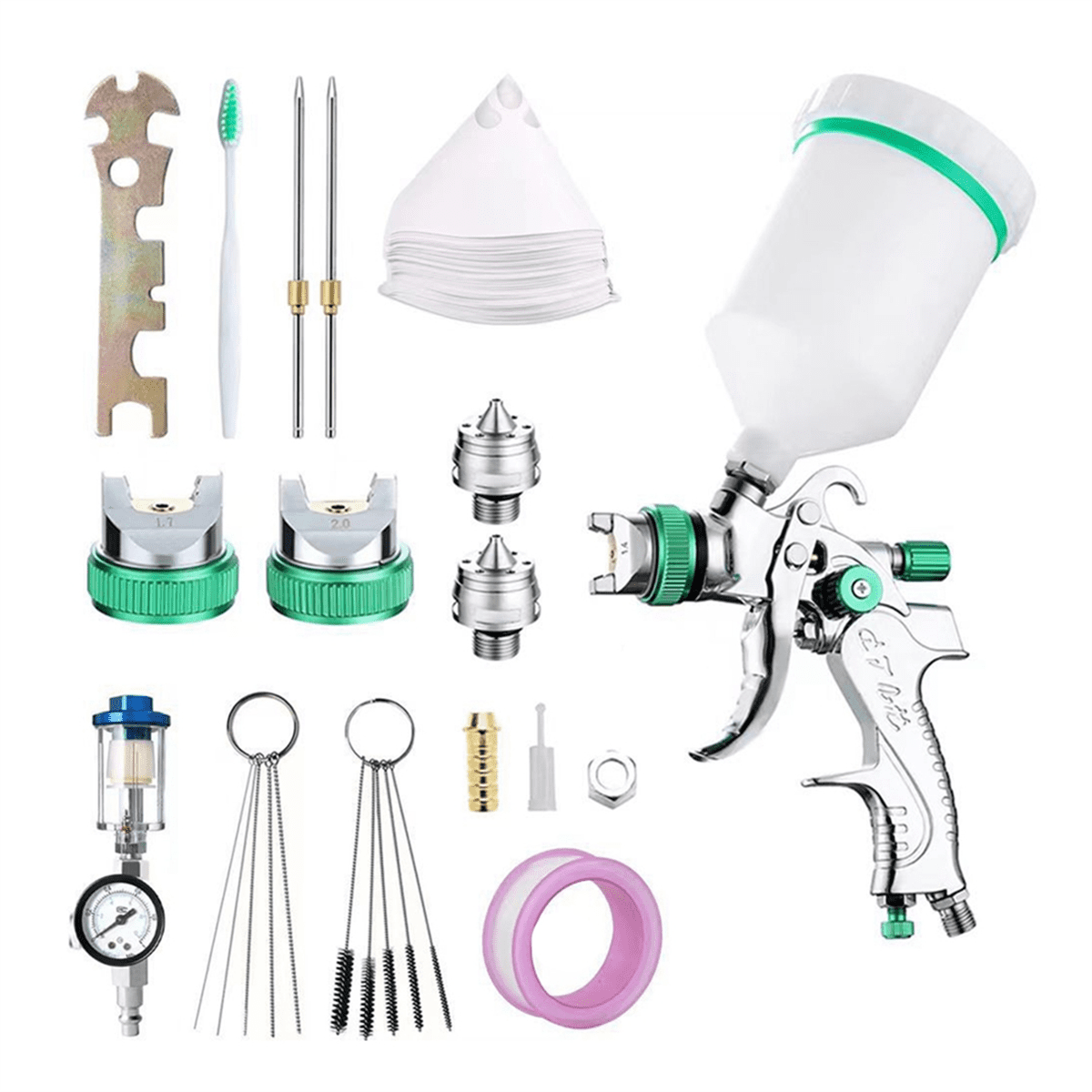 HOT! Hvlp Sprayer Nozzles Kit with 1.4/1.7/2.0mm Nozzles, Car Paint ...