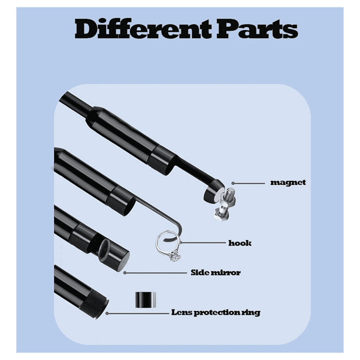 HOT Industrial Pipeline Endoscope with Light 4.3-Inch LCD HD Digital ...