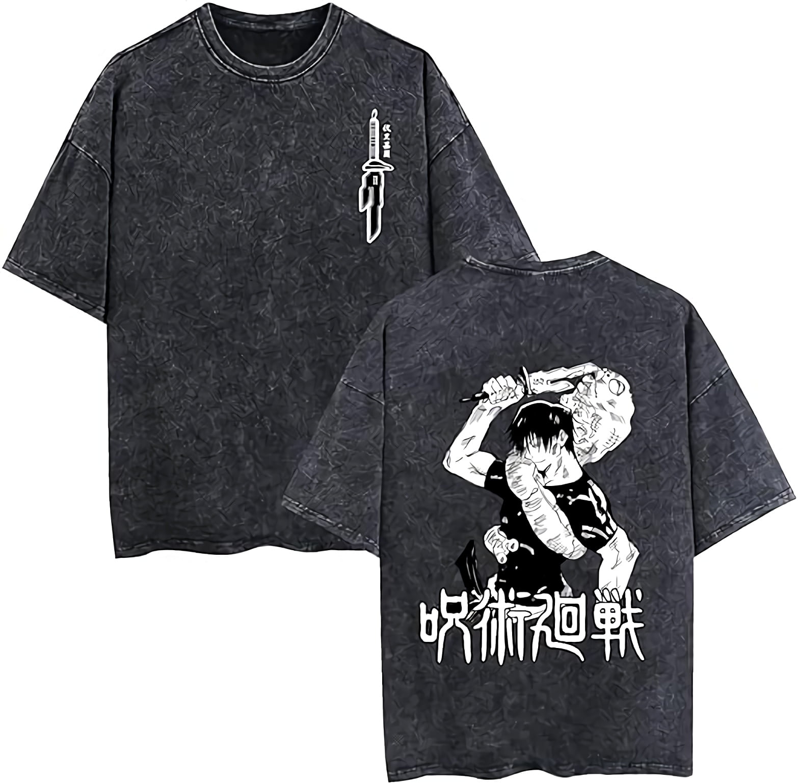 HOT Jujutsu Kaisen Fushiguro Toji Washed Vintage T shirts Anime Cosplay ...