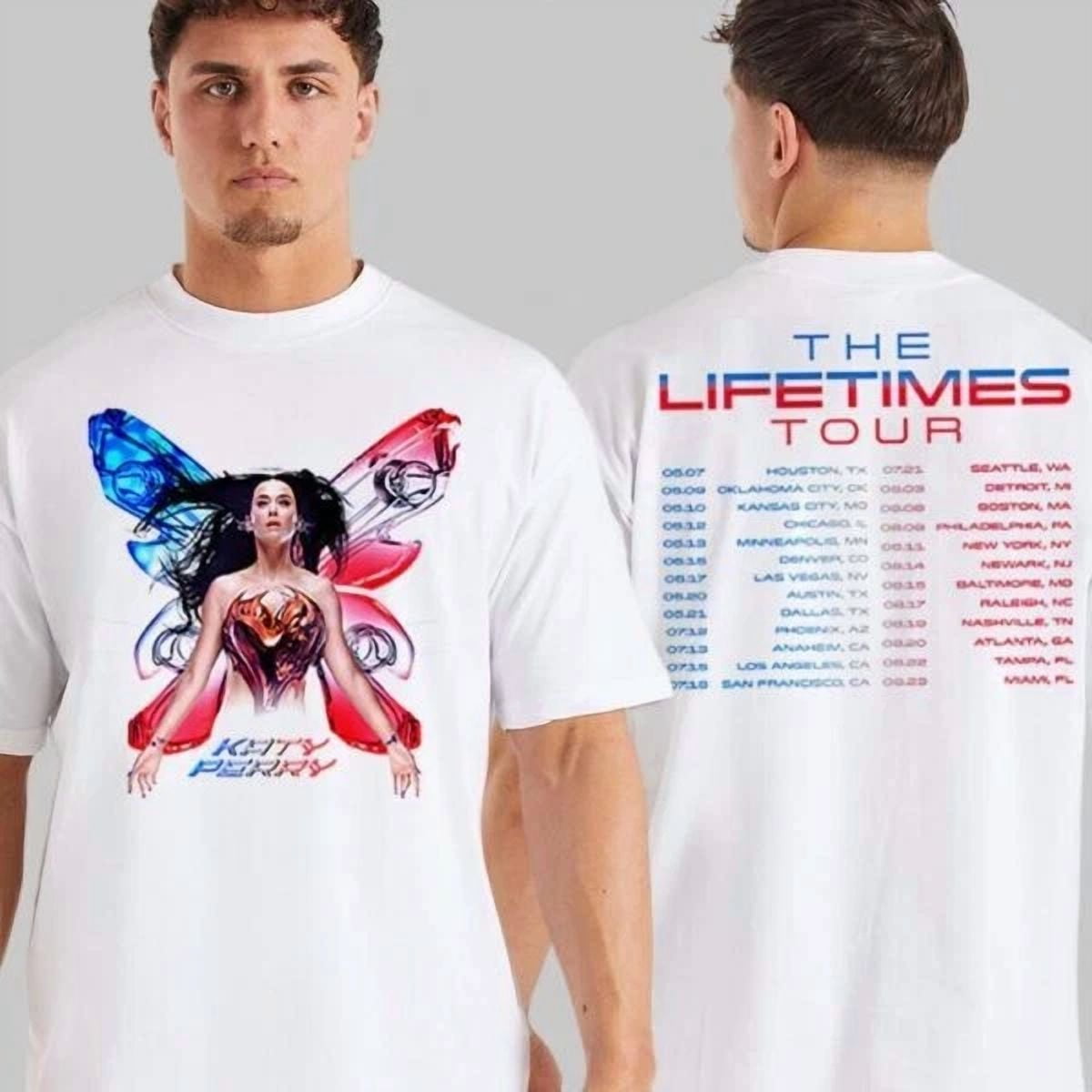 HOT!!! Katy Perry The Lifetimes Tour 2025 Butterfly Tshirt - Walmart.com