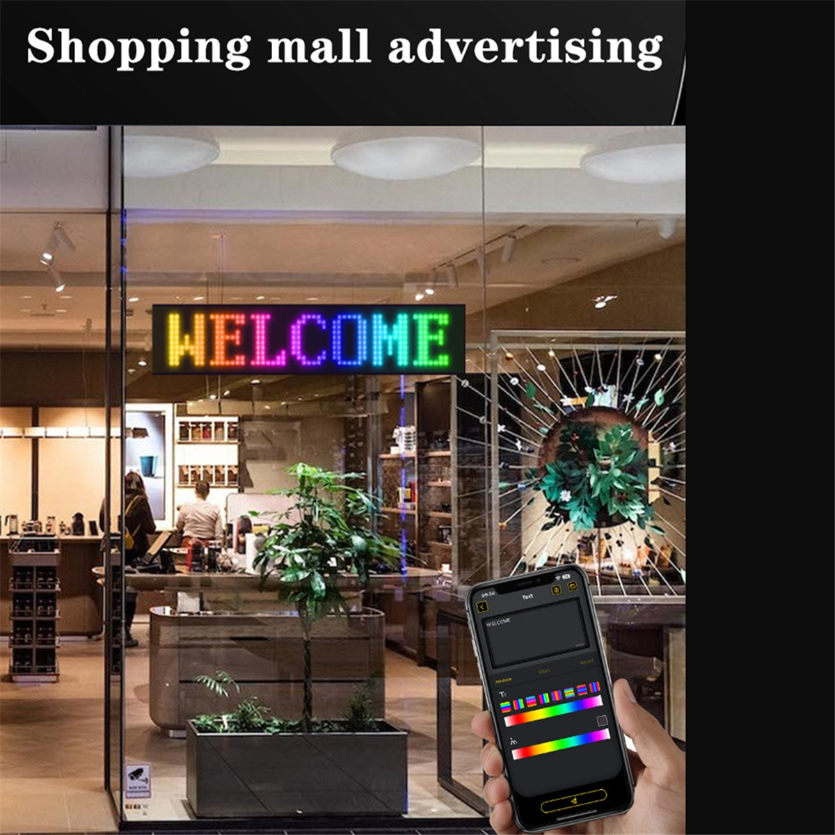 HOT LED Matrix Panel Flexible Screen Display Car Windshield Scrolling Advertising Sign RGB DIY ...