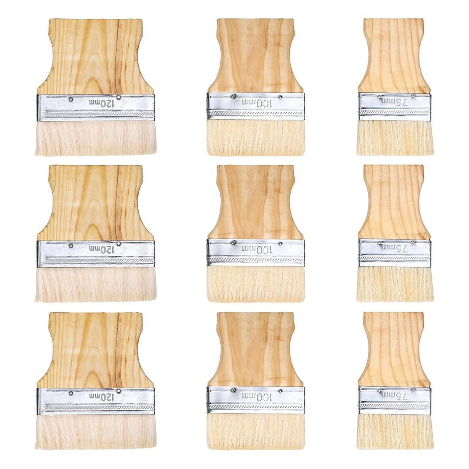 HOT Large Paintbrush Set, Paintbrushes with Wooden Handles, Suitable ...