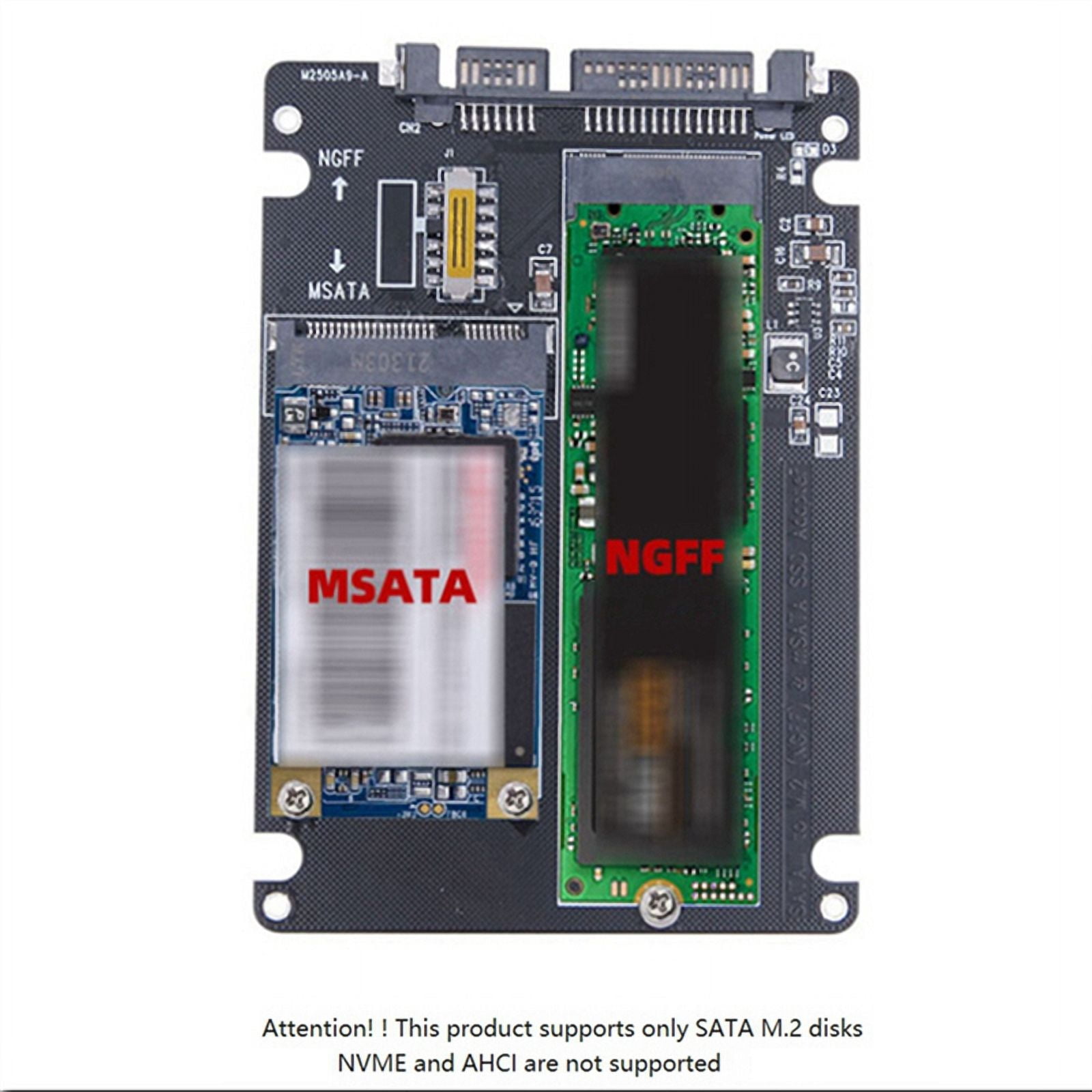 HOT! M.2 Solid-State SSD to Sata3 Ngff Msata Serial Adapter Card Dual ...