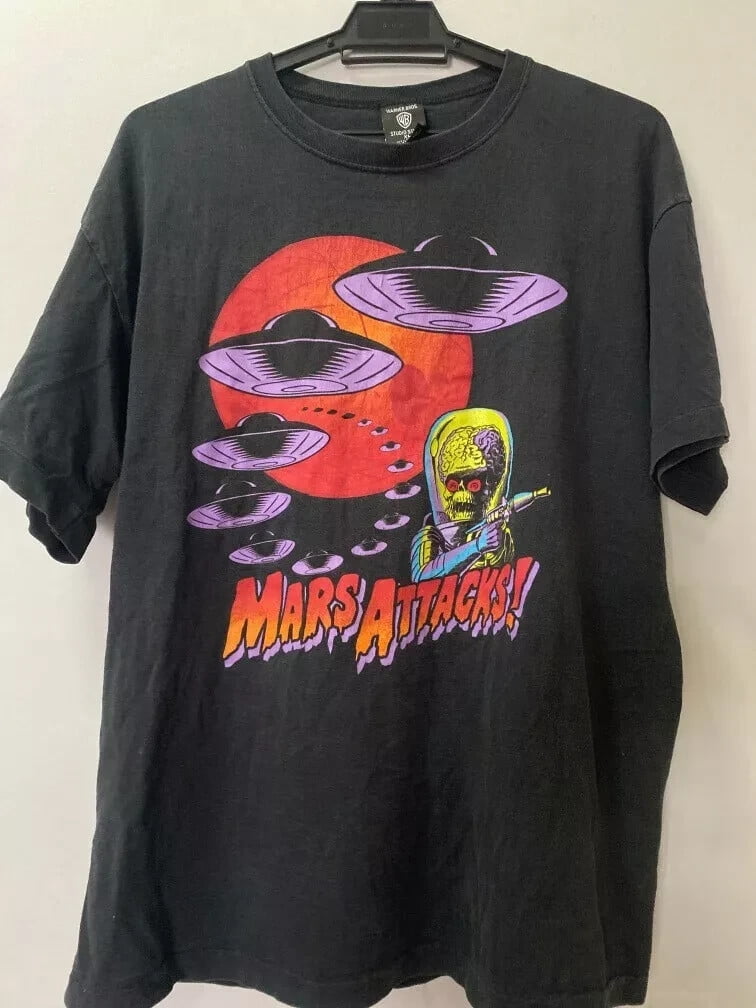 ~HOT~ Mars Attacks Movie T-Shirt 1996 Basic Black Unisex Classic Style T-Shirt - Walmart.com