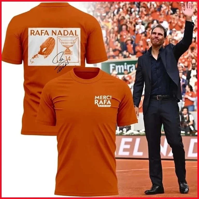 HOT - Merci Rafa 2025 United Fans Tribute Roland Garros Gift T-Shirt All Size - Walmart.com