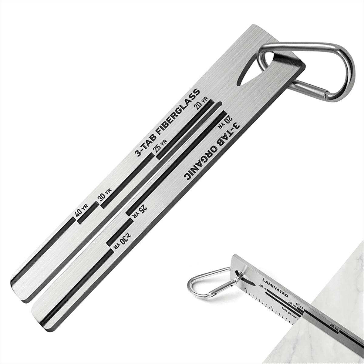 HOT! Metal 4/09 Shingle Gauge with Carabiner, House Roof Measuring Tool ...