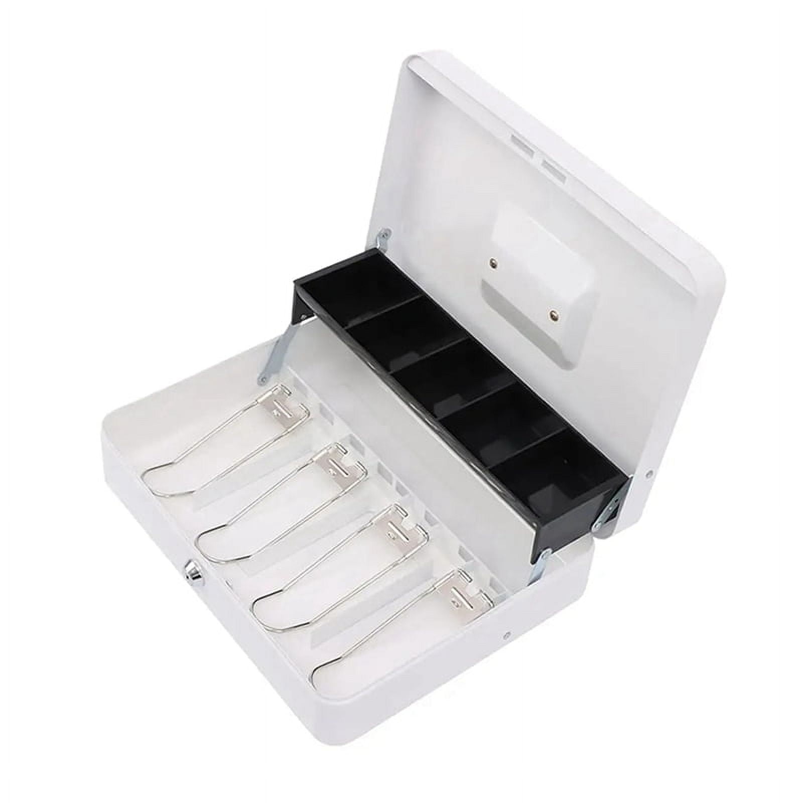 HOT! Metal Cash Register with Key Lock-Portable Money Organizer Box ...