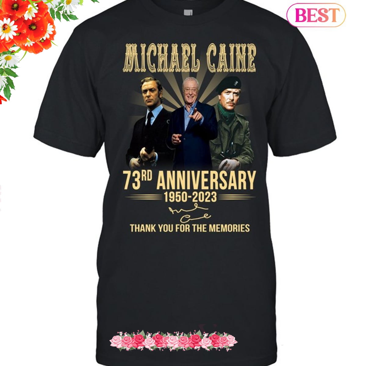 HOT Michael Caine 73rd Anniversay 1950-2023 Thank You For The Memories ...