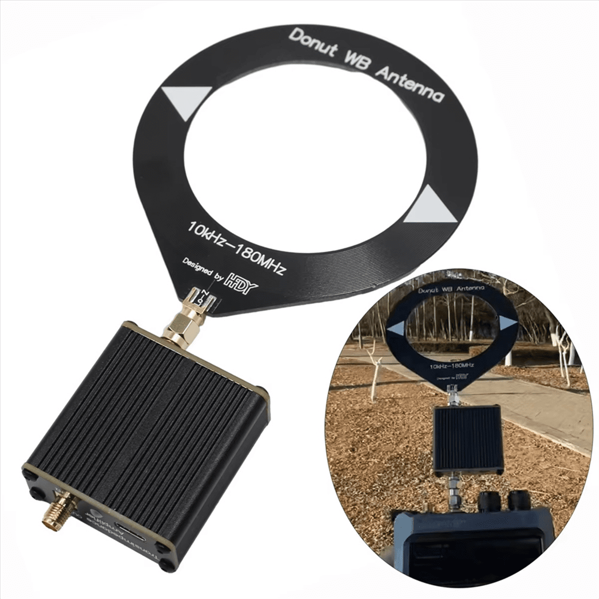 HOT! Mini Loop Antenna High Impedance Amplifier 10kHz-180MHz with Low ...