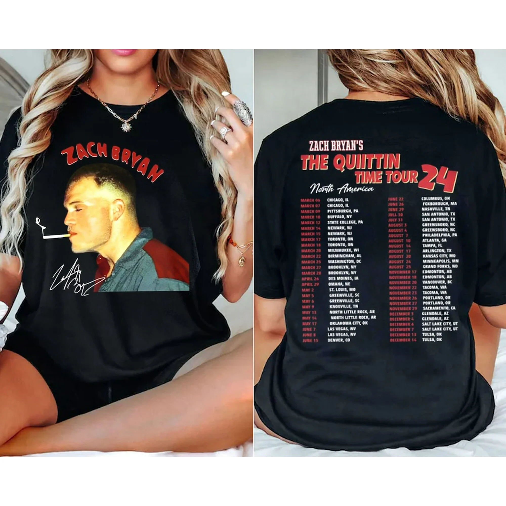HOT NEW 1972 USTEE ,Vintage Zach Bryan The Quittin Time Tour 2024 Shirt The Quittin Time Tour ...