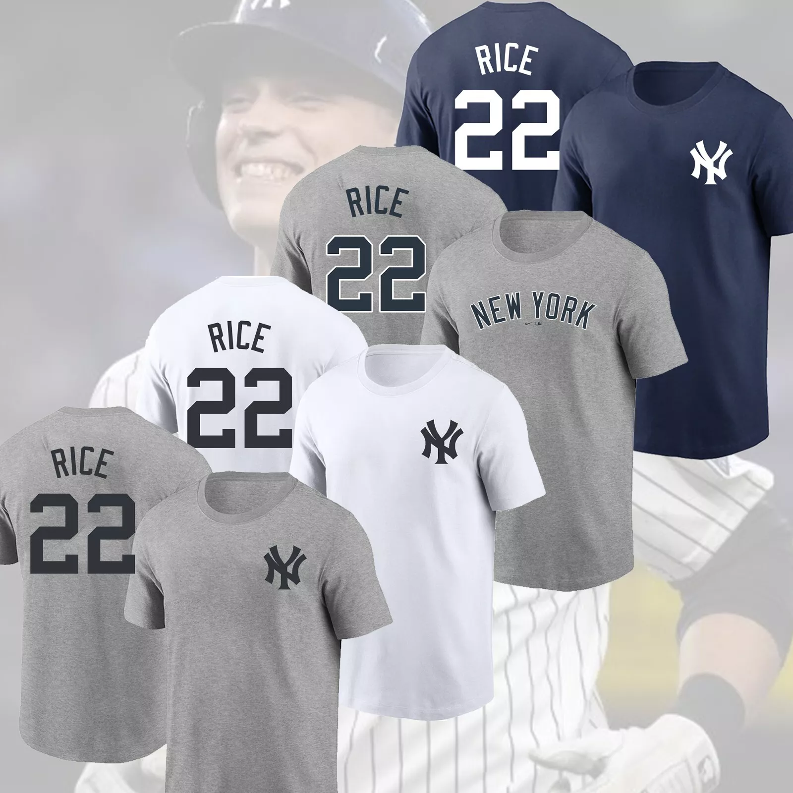 HOT NEW!! Ben Rice #22 New York Y.ankees Player Name & Number Fast Ship ...