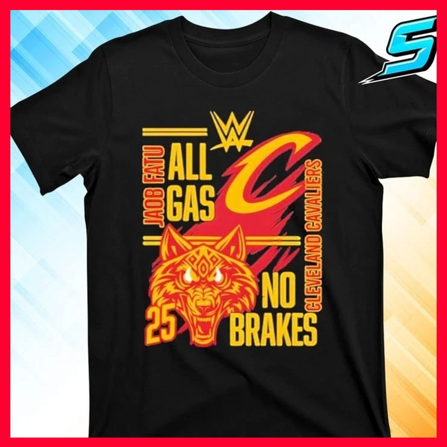 HOT NEW - CLE Cavaliers All Gas No Brakes Jacob Fatu 2025 T-Shirt ...