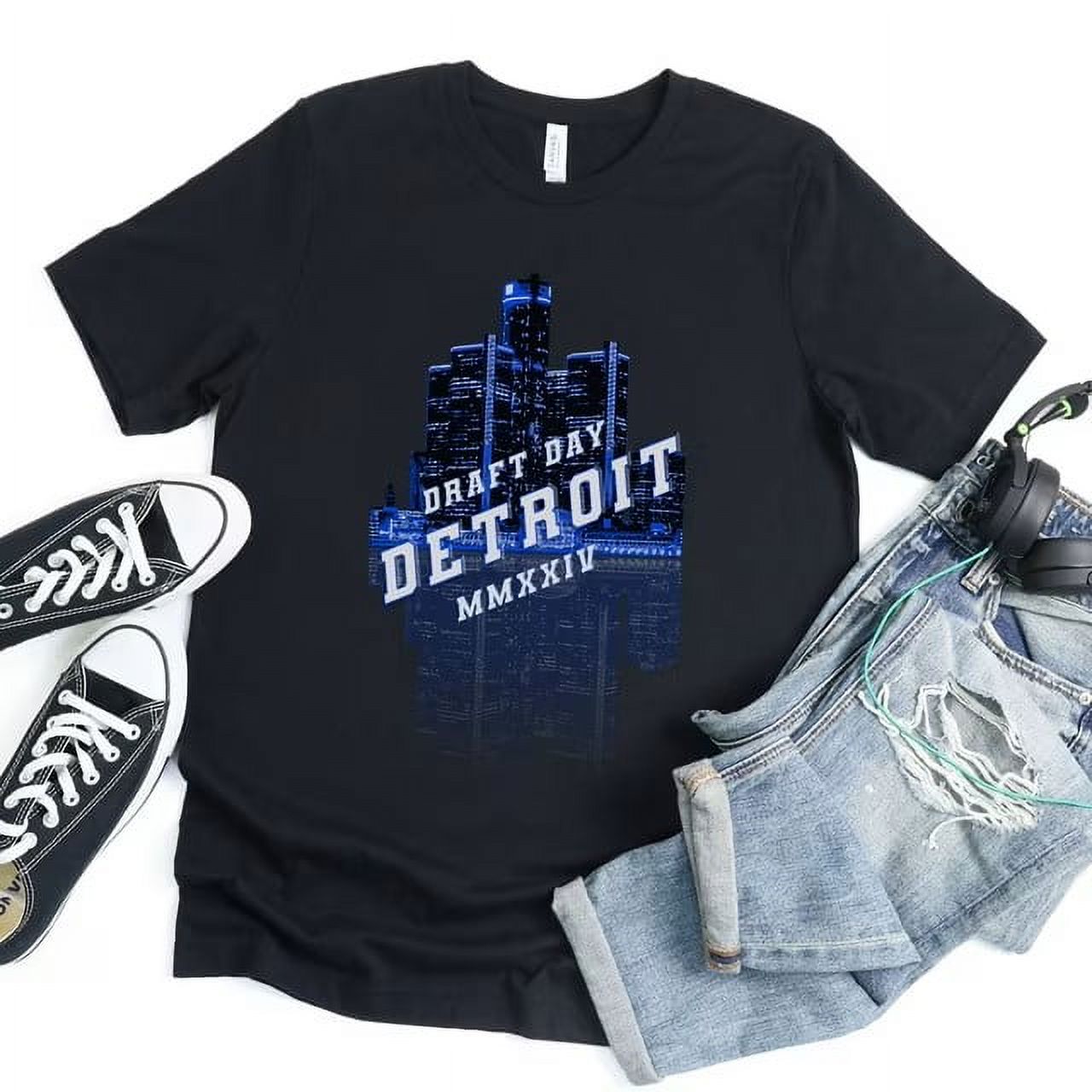 HOT NEW ,Detroit 2024 Football Draft Shirt Detroit Skyline Shirt for ...