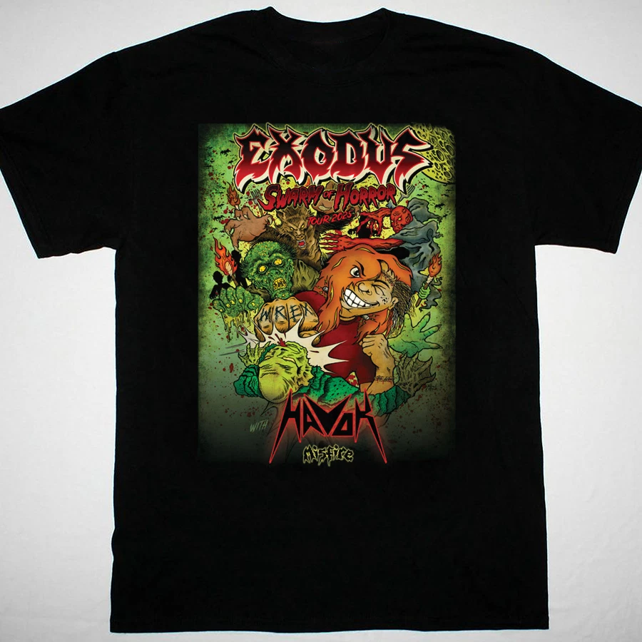 HOT NEW EXODUS band 2025 poster black T-shirt short sleeve All sizes ...