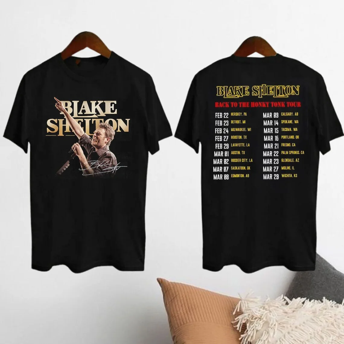 HOT NEW ,Graphic Blake Shelton The Honky Tonk 2024 Tour T-Shirt, Blake ...