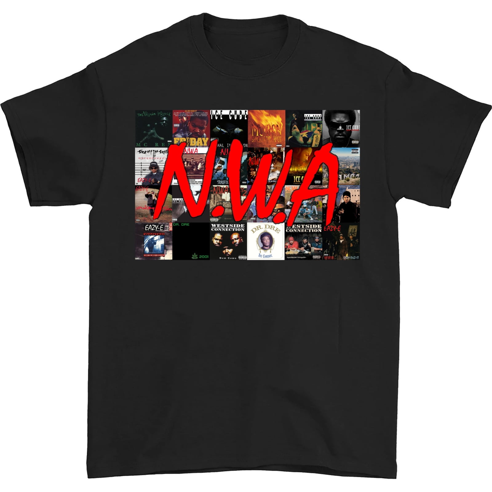 HOT NEW NWA Rappers T-shirt Black Tee All Sizes S-5xl - Walmart.com