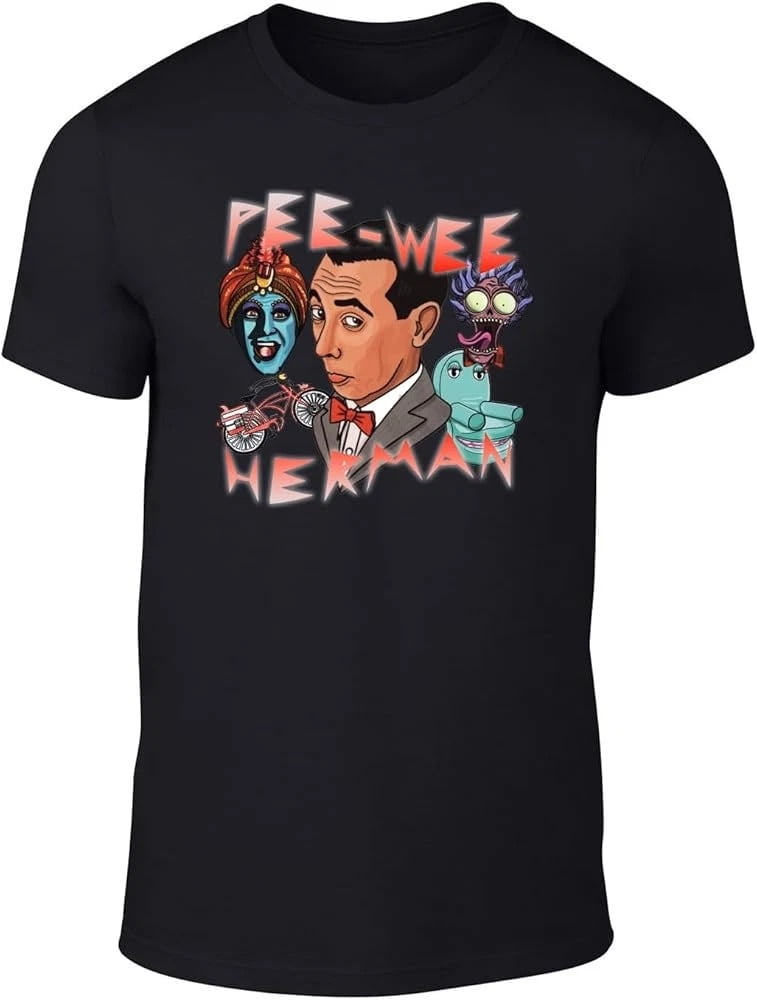 HOT NEW Pee Good Wee!!! Herman black T-SHIRT All sizes - Walmart.com