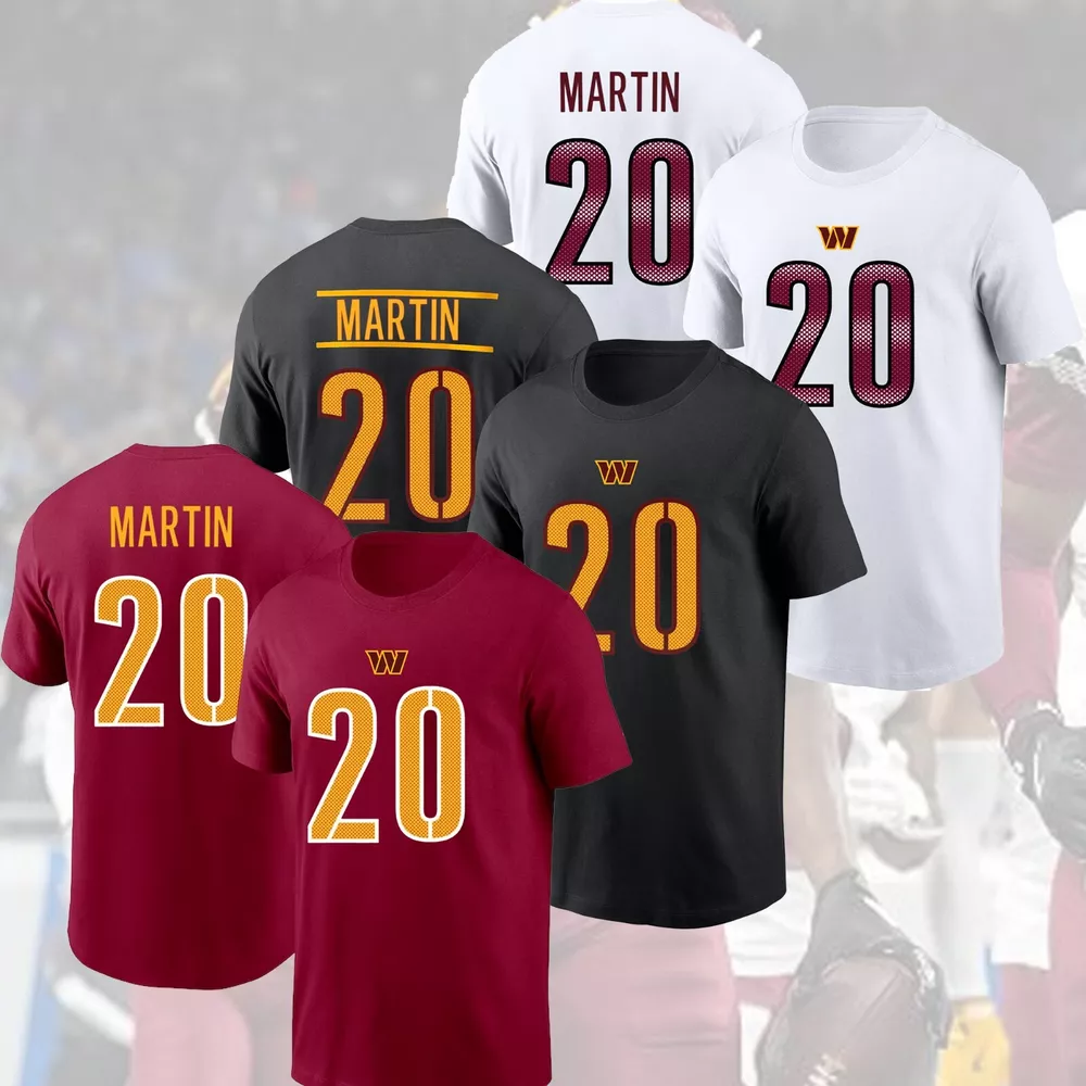 HOT NEW !! Quan Martin #20 Washington Commanders Name & Number Player ...