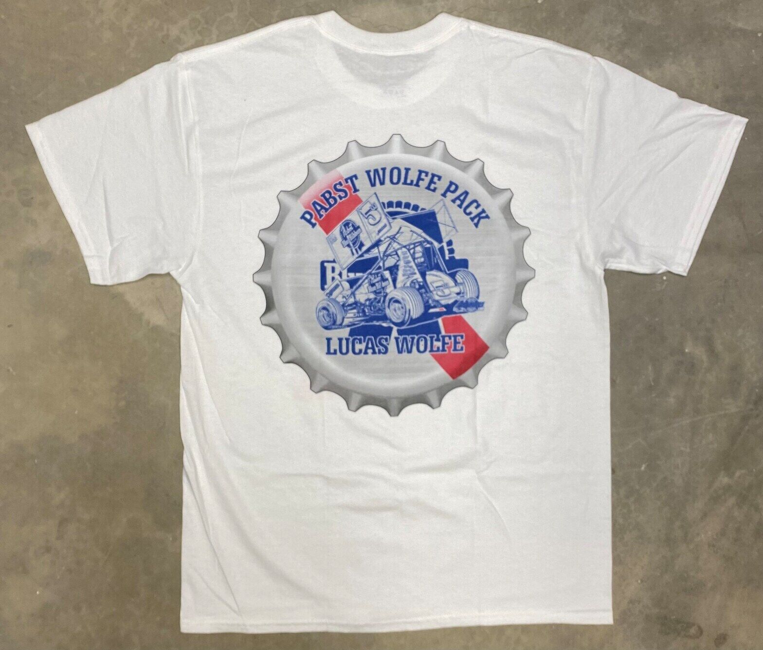HOT NOS 2020 Lucas Wolfe / Pabst Blue Ribbon Sprint Car Racing T-Shirt ...