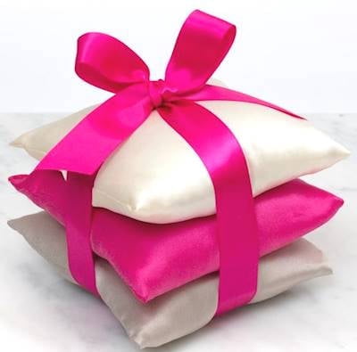 HOT PINK ElizabethW Silk Sachet Ribbon Tied Set of 3 - Walmart.com