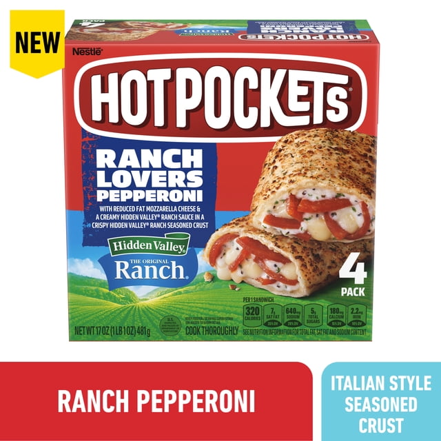 Hot Pockets Ranch Lovers Pepperoni Lovers, Hidden Valley Ranch ...