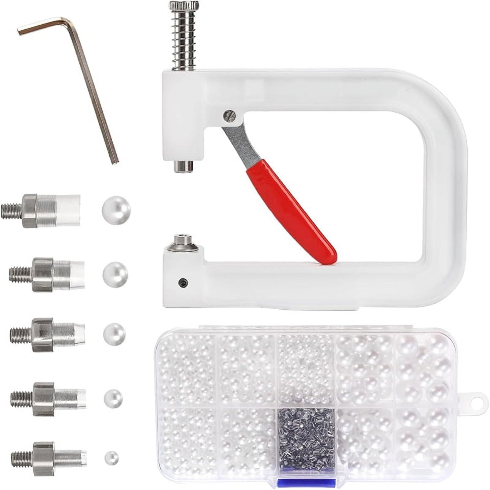 HOT Pearl Setting Machine, Bead Rivet Fixing 5 Sizes, Hand Press Tool ...