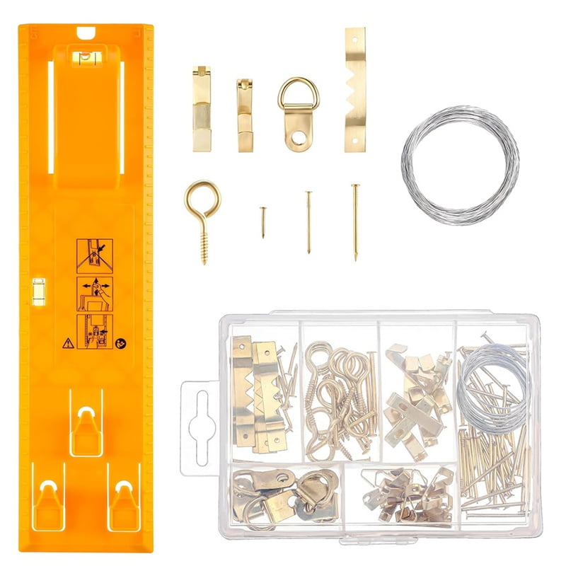 HOT Picture Hanging Kit with Photo Frame Hooks, Level for Making ...