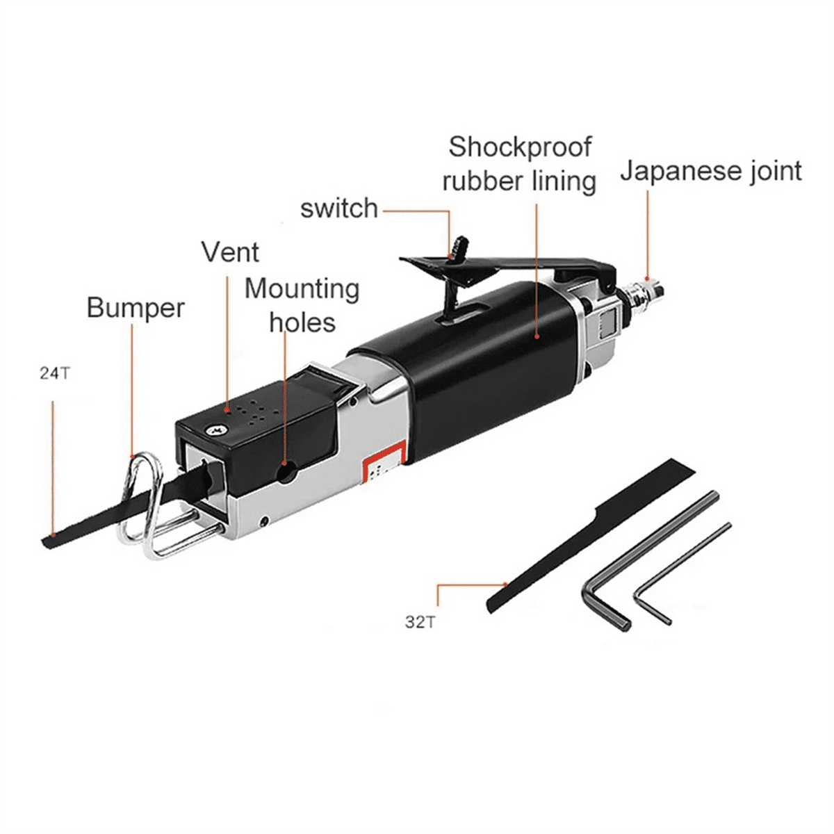 HOT! Pneumatic Reciprocating Saw for Sheet Metal Powerful Cutting ...