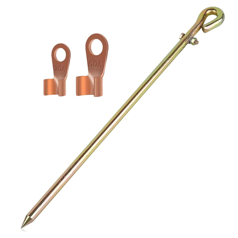 HOT! Portable Grounding Rod - Pin with Wire Lug Great for Electric ...