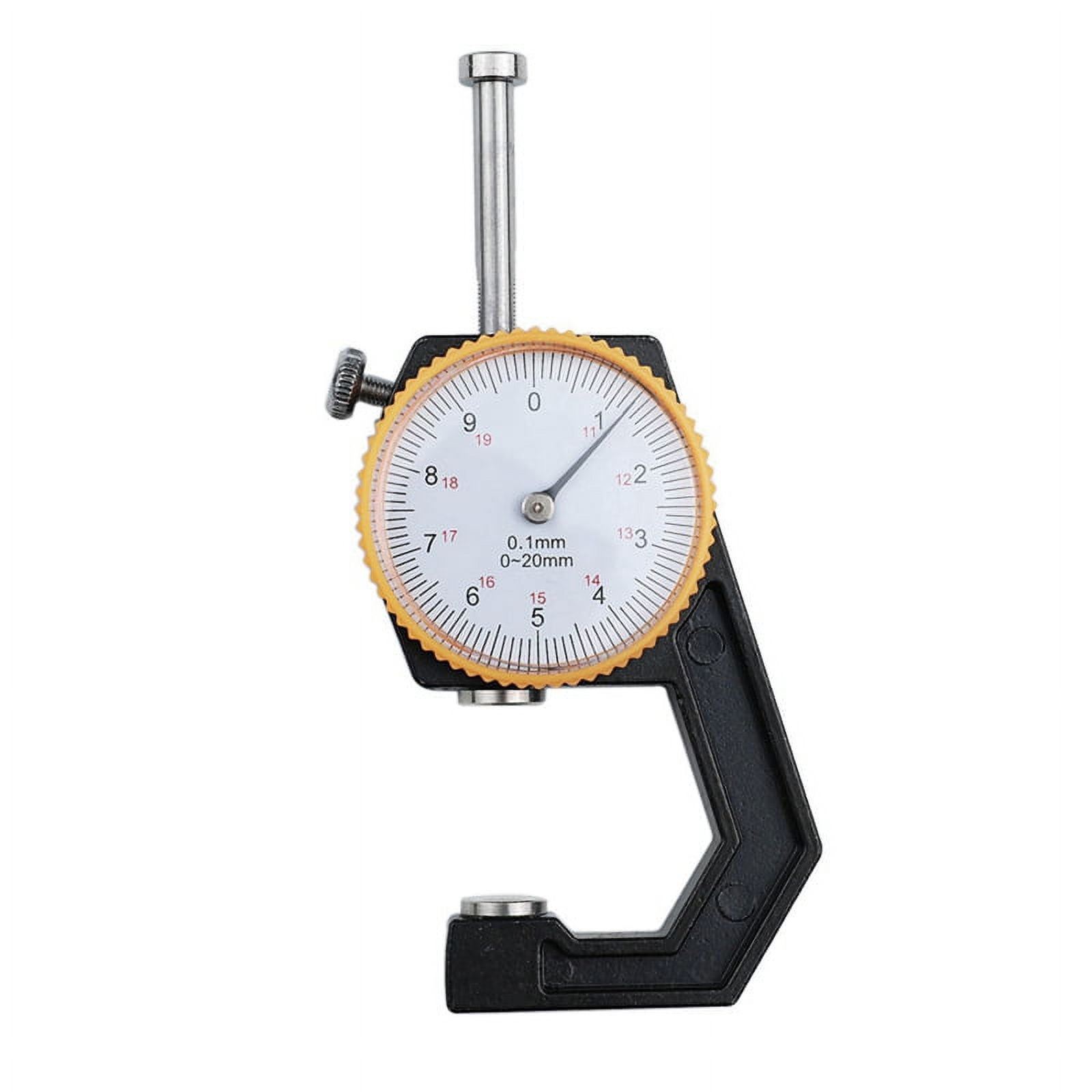 HOT Portable Mini Thickness Gauge 0-20mm Pointer Handheld Flat Heads ...